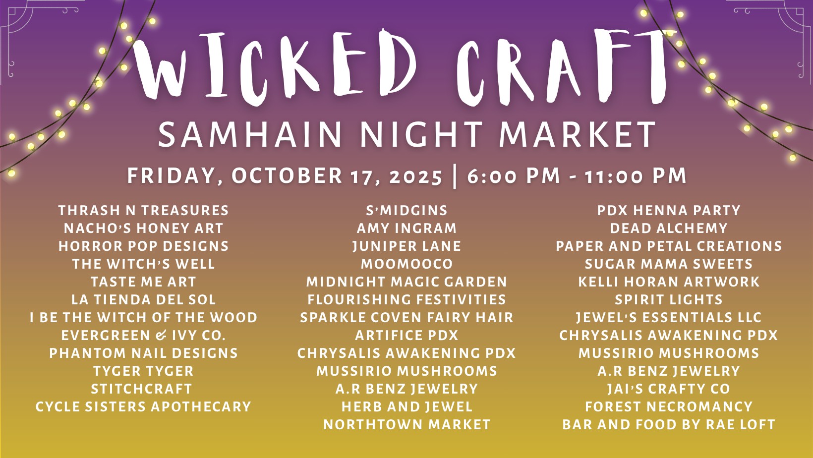 Wicked Craft's Samhain Night Market - Portland Living on the Cheap
